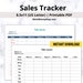 Sales Tracker Printable PDF, Monthly Sales Tracker, Sales Map Tracker ...