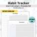 Habit Tracker Printable PDF, Editable Habit List, Habit Trainer, 30 Day ...