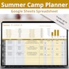 Summer Camp Planner Google Sheets Spreadsheet (14 Weeks), Summer Camp ...