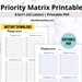 Priority Matrix Printable PDF, Eisenhower Matrix PDF Template, Priority ...