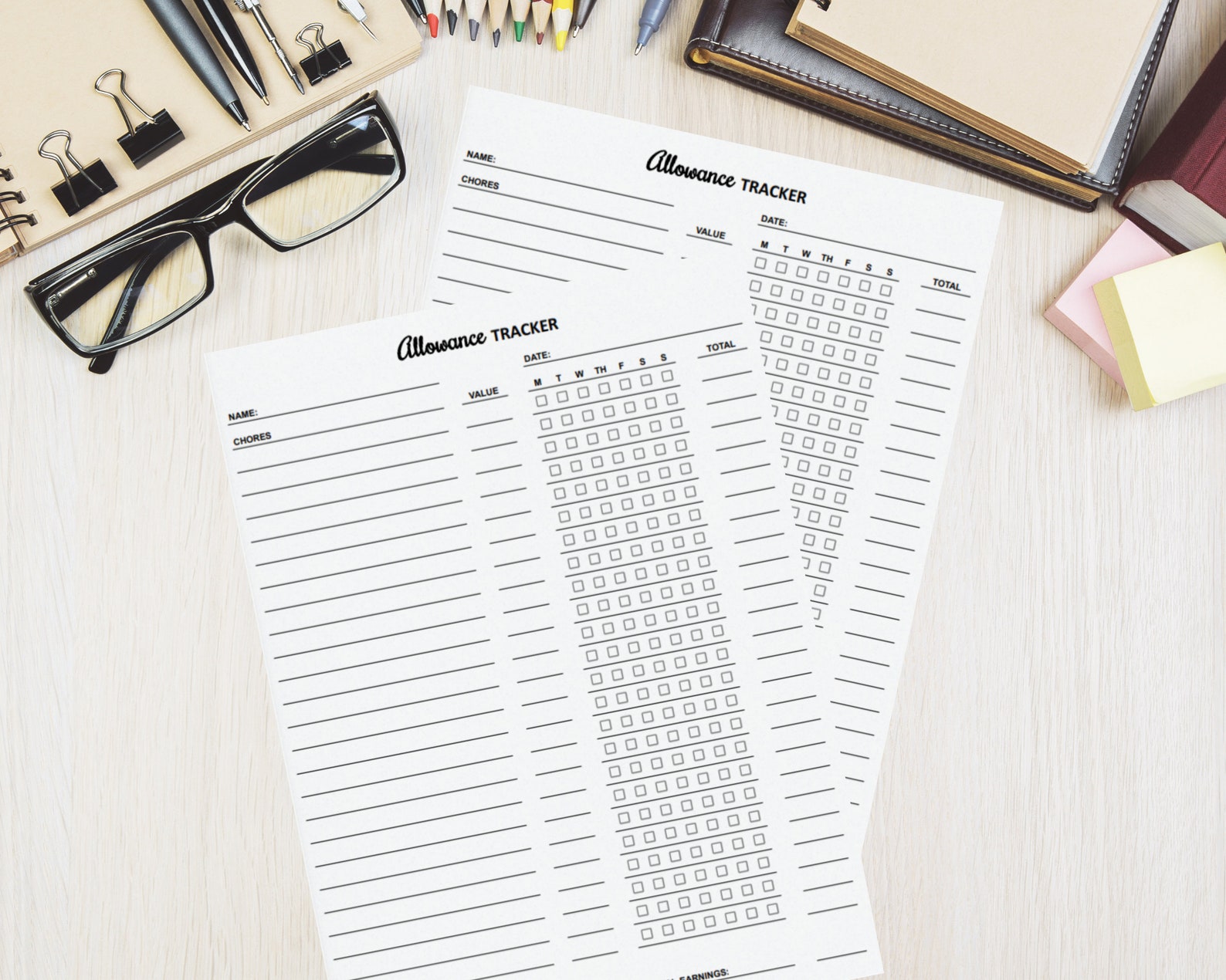 Daily Allowance Tracker Printable PDF, Allowance Tracker for Kids ...