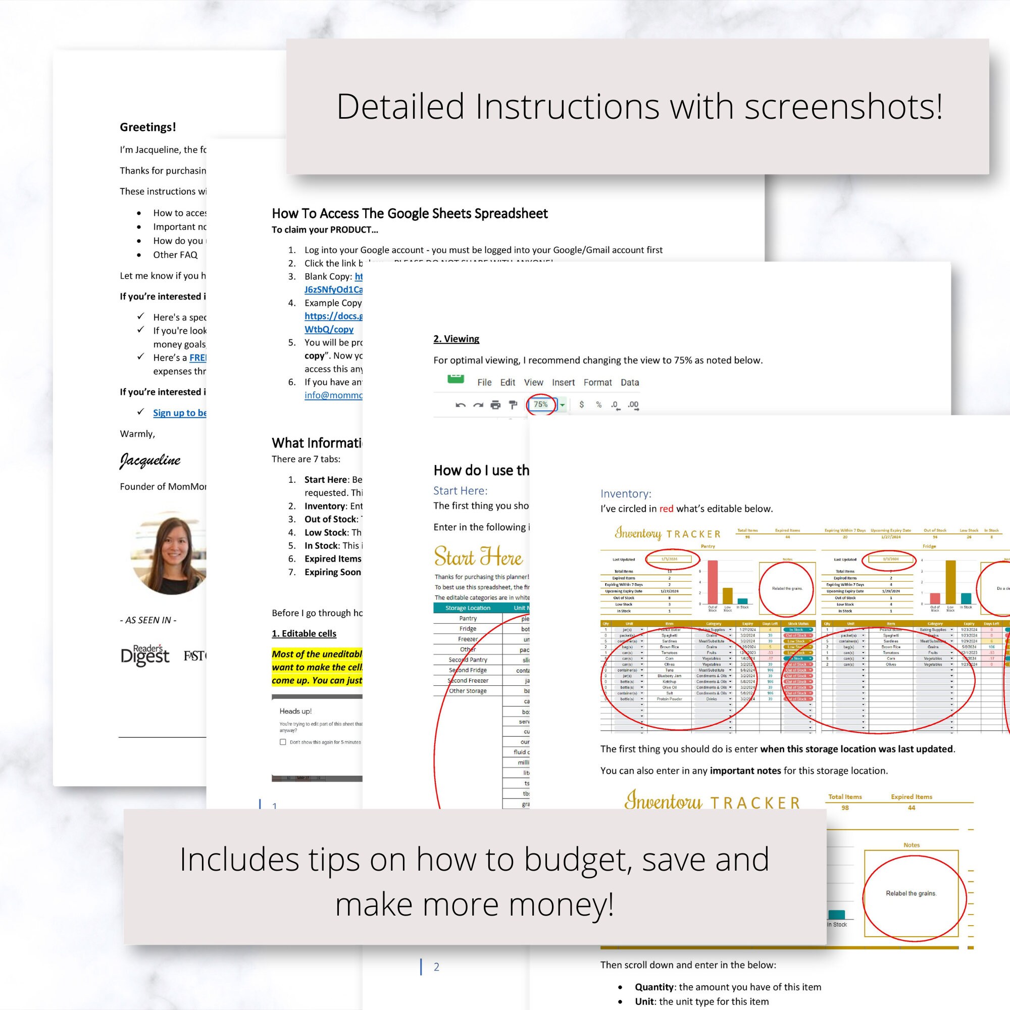 Pantry Inventory Google Sheets Spreadsheet, Food Pantry Inventory ...