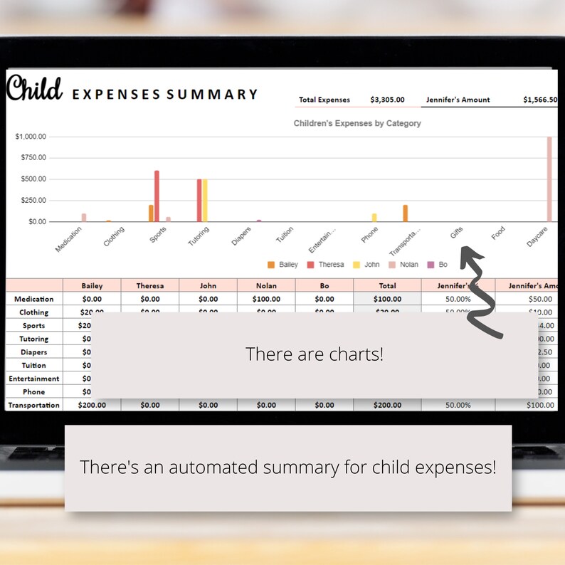 Child Custody Planner Excel Spreadsheet for Divorce Planning, Child ...
