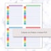 Multi-color Blank Checklist Printable PDF, Blank to Do List, Minimalist ...