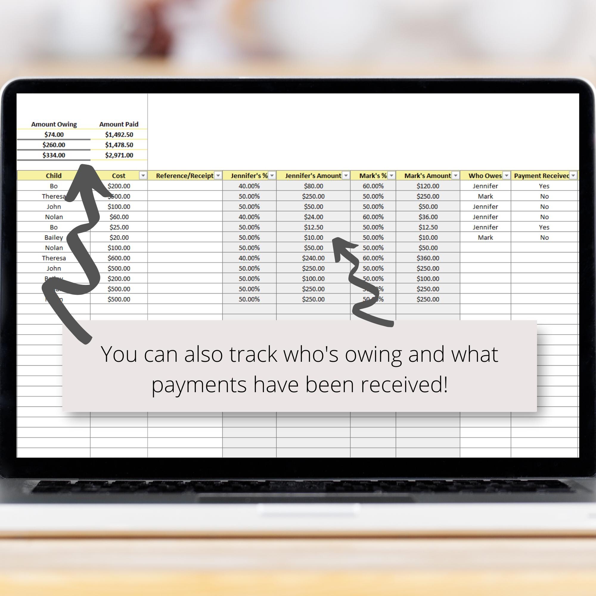 Co-parenting Planner Excel Spreadsheet, Child Custody Planner, Healthy ...
