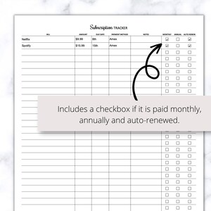 Subscription Tracker Printable PDF, Track Your Monthly Subscriptions ...