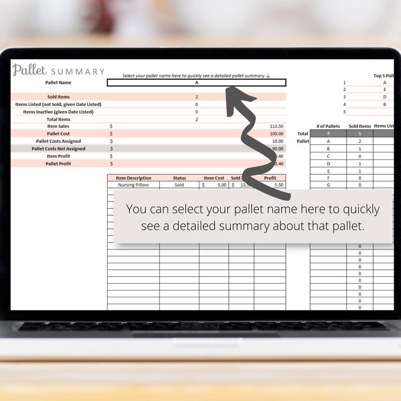 Simple Pallet Reseller Excel Spreadsheet, Buying Pallets and Reselling ...