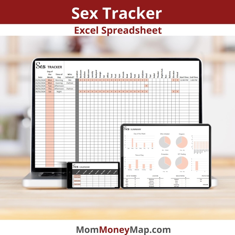 Sex Tracker Excel Spreadsheet Template Track Sex Safe Sex Tracker Sexual Activity Tracker