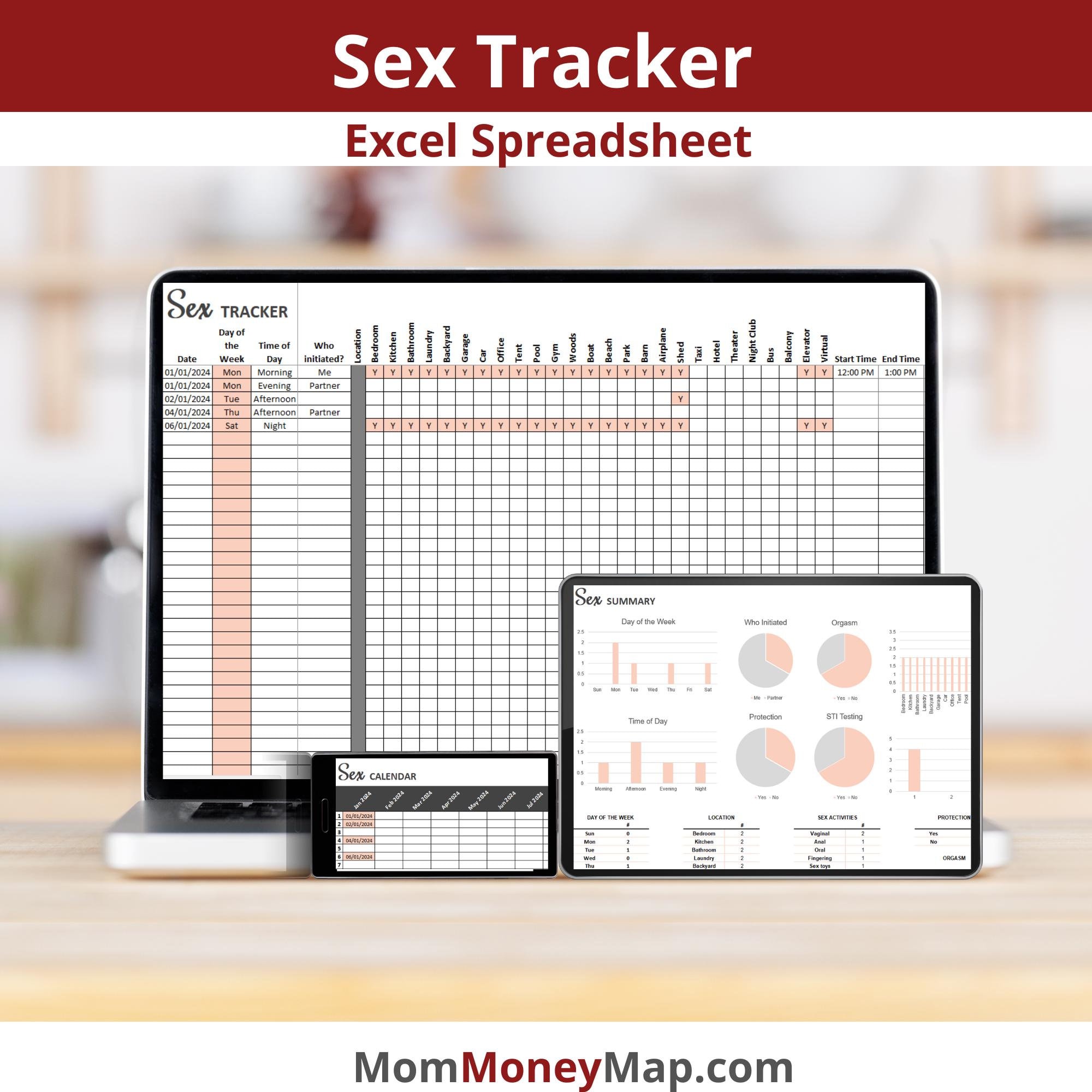 Sex Planner Tracker Excel Spreadsheet Template To Track Your Sex 0563