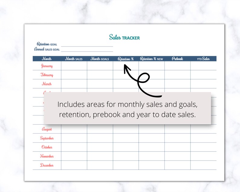 Sales Tracker Printable PDF, Monthly Sales Tracker, Sales Map Tracker ...