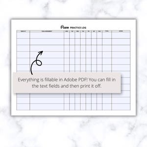 Piano Practice Log Printable PDF, Piano Lessons Log Sheet, Piano ...
