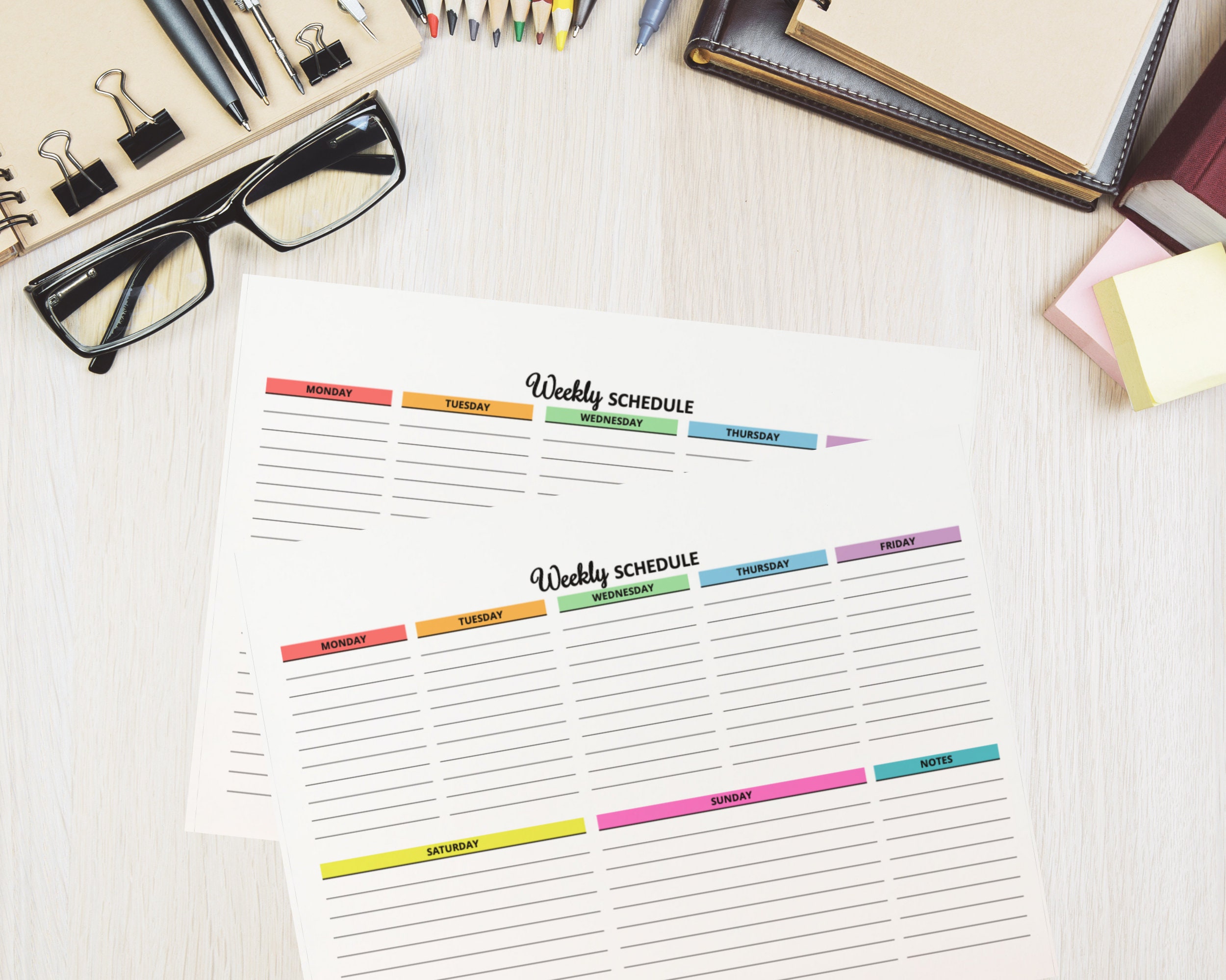 Kids Weekly Schedule Printable PDF, Kids Weekly Planner, Editable Kids ...