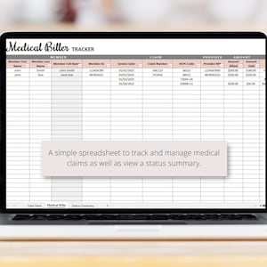 Simple Medical Biller Tracker Excel Spreadsheet, Medical Expense Records Billing & Coding ...