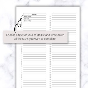 Blank Checklist Printable PDF A4, Blank to Do List PDF A4, Minimalist ...