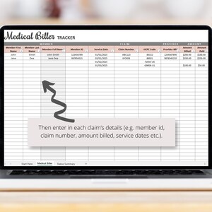 Simple Medical Biller Tracker Excel Spreadsheet, Medical Expense ...