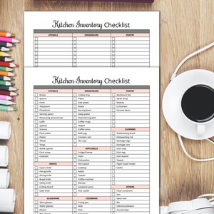 Kitchen Inventory Checklist Printable PDF, Declutter and Organize ...