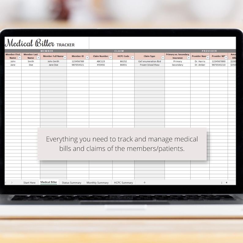 Ultimate Medical Biller Tracker Excel Spreadsheet,medical Expense ...
