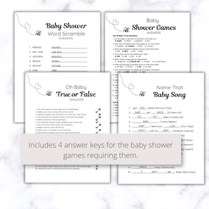 Baby Shower Games Printable PDF, Baby Shower Party Games, Baby Shower ...