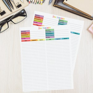 Multi-color Debt Tracker Printable PDF, Debt Payoff Tracker, Debt ...