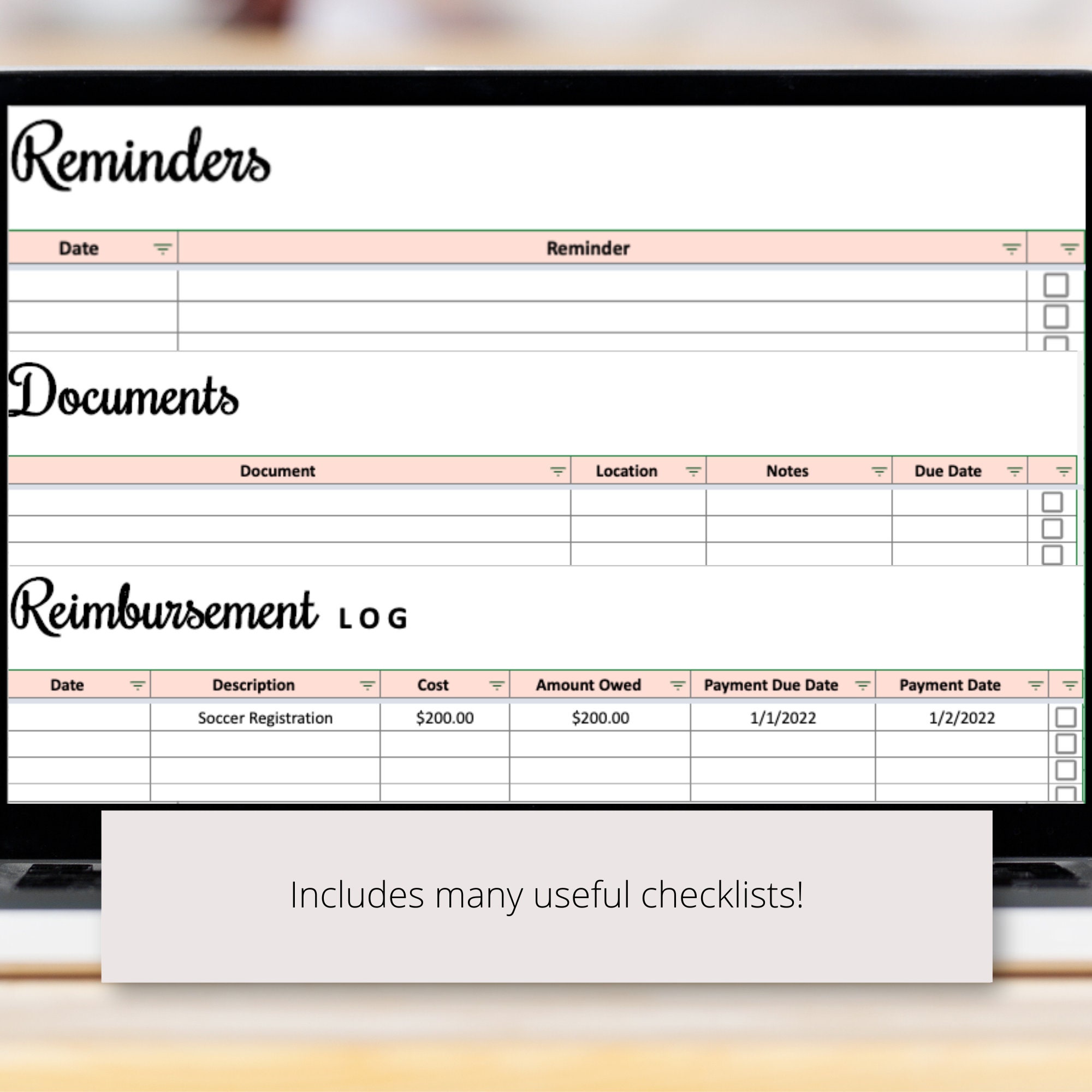 Co-parenting Planner Excel Spreadsheet, Child Custody Planner, Co ...