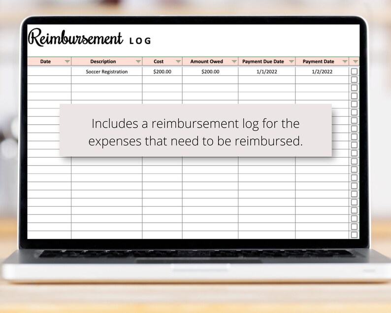 Child Support Tracker Google Sheets Spreadsheet Child Custody - Etsy