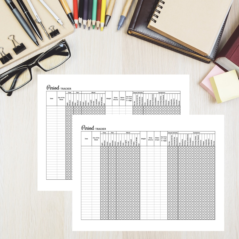 Period Tracker Printable PDF, Menstrual Period Tracker Printable, Track ...
