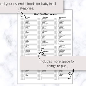 Baby's First Foods Checklist Printable PDF, Baby Food Tracker, Baby ...