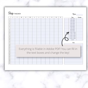 Step Tracker Printable PDF, Steps Counter Printable PDF, Count My Steps ...