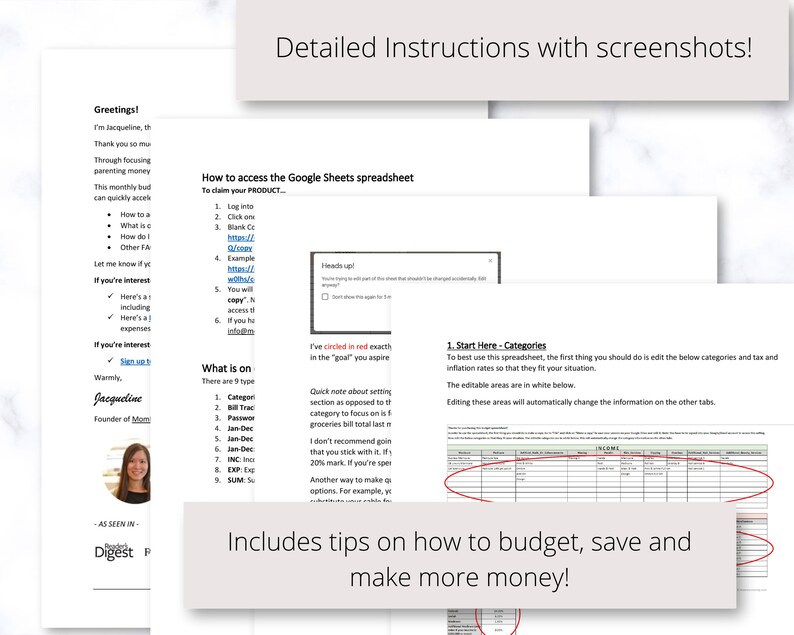 Nail Salon Monthly Budget Google Sheets Spreadsheet, Nail Tech Business ...