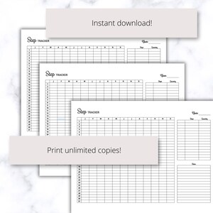 Step Tracker Printable PDF, Steps Counter Printable PDF, Count My Steps ...