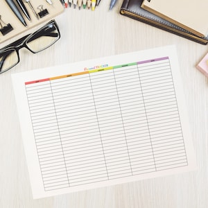 Multi-color Password Tracker Printable PDF, Account Tracker, Login ...