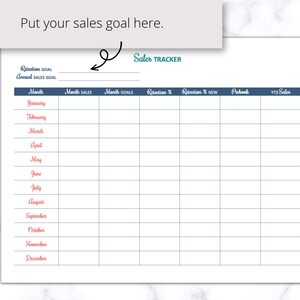 Sales Tracker Printable PDF, Monthly Sales Tracker, Sales Map Tracker ...