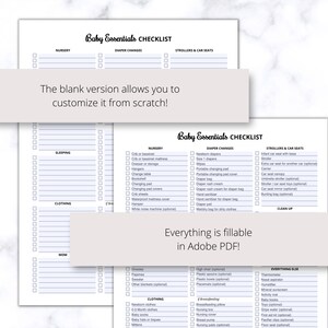 Baby Essentials Checklist Printable PDF, Newborn Checklist, Baby Must ...