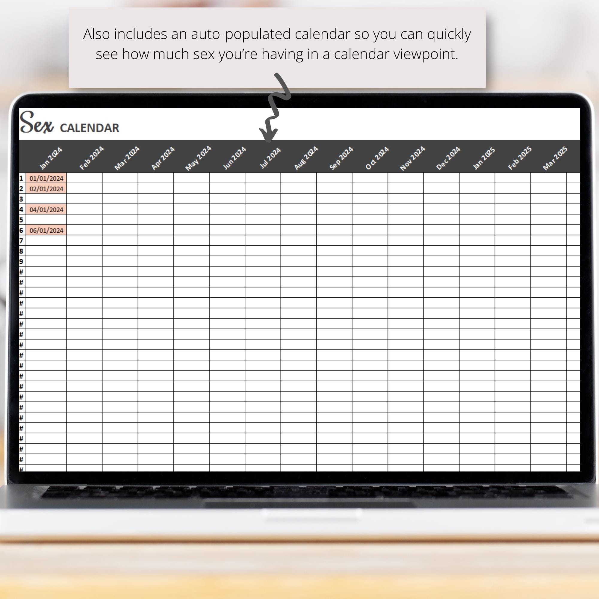 Sex Tracker Excel Spreadsheet Template Track Sex Safe Sex Tracker Sexual Activity Tracker