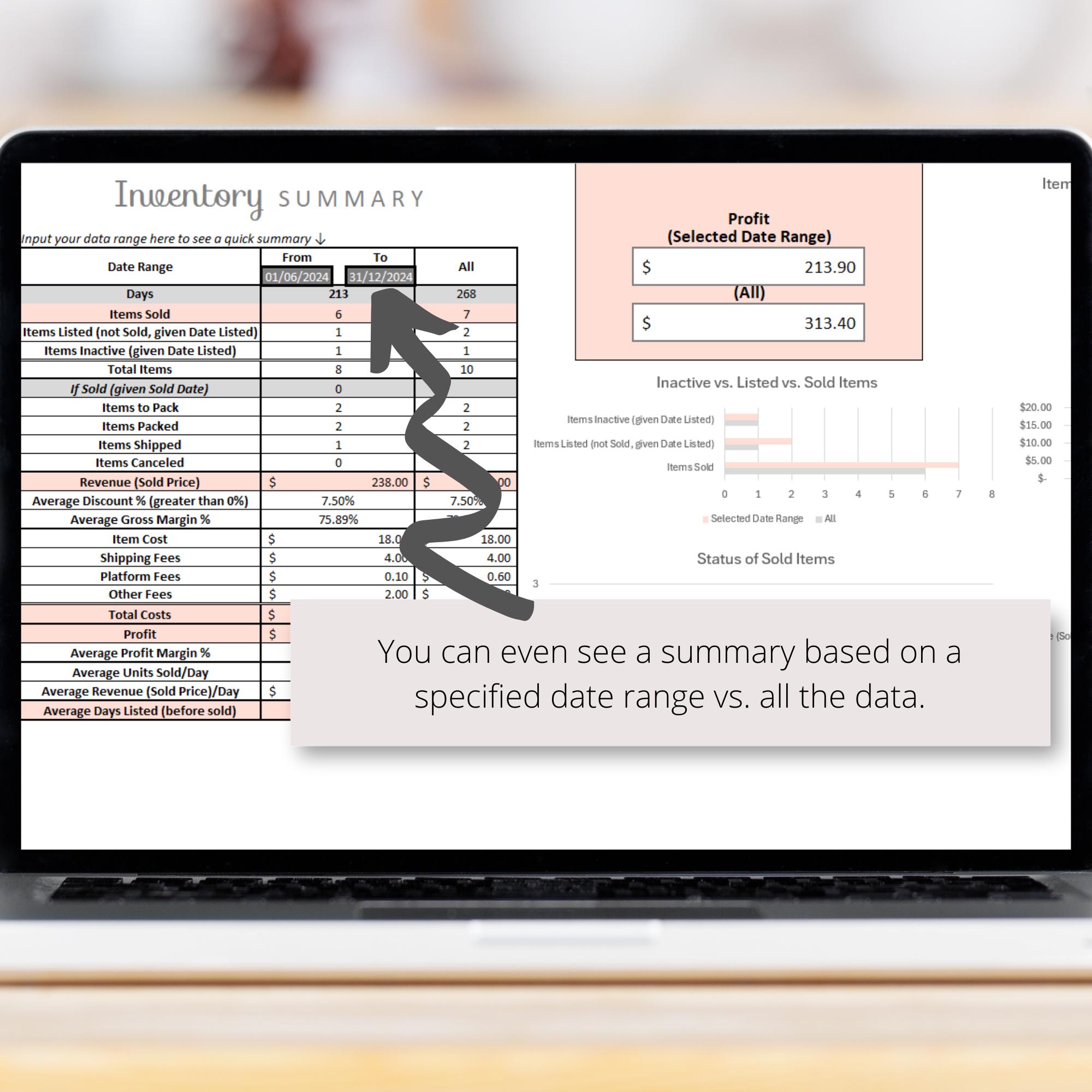 Simple Inventory Tracker Excel Spreadsheet, Stock in and Out Tracker in ...