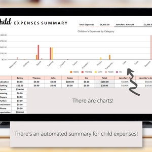 Child Support Tracker Google Sheets Spreadsheet Child Custody - Etsy