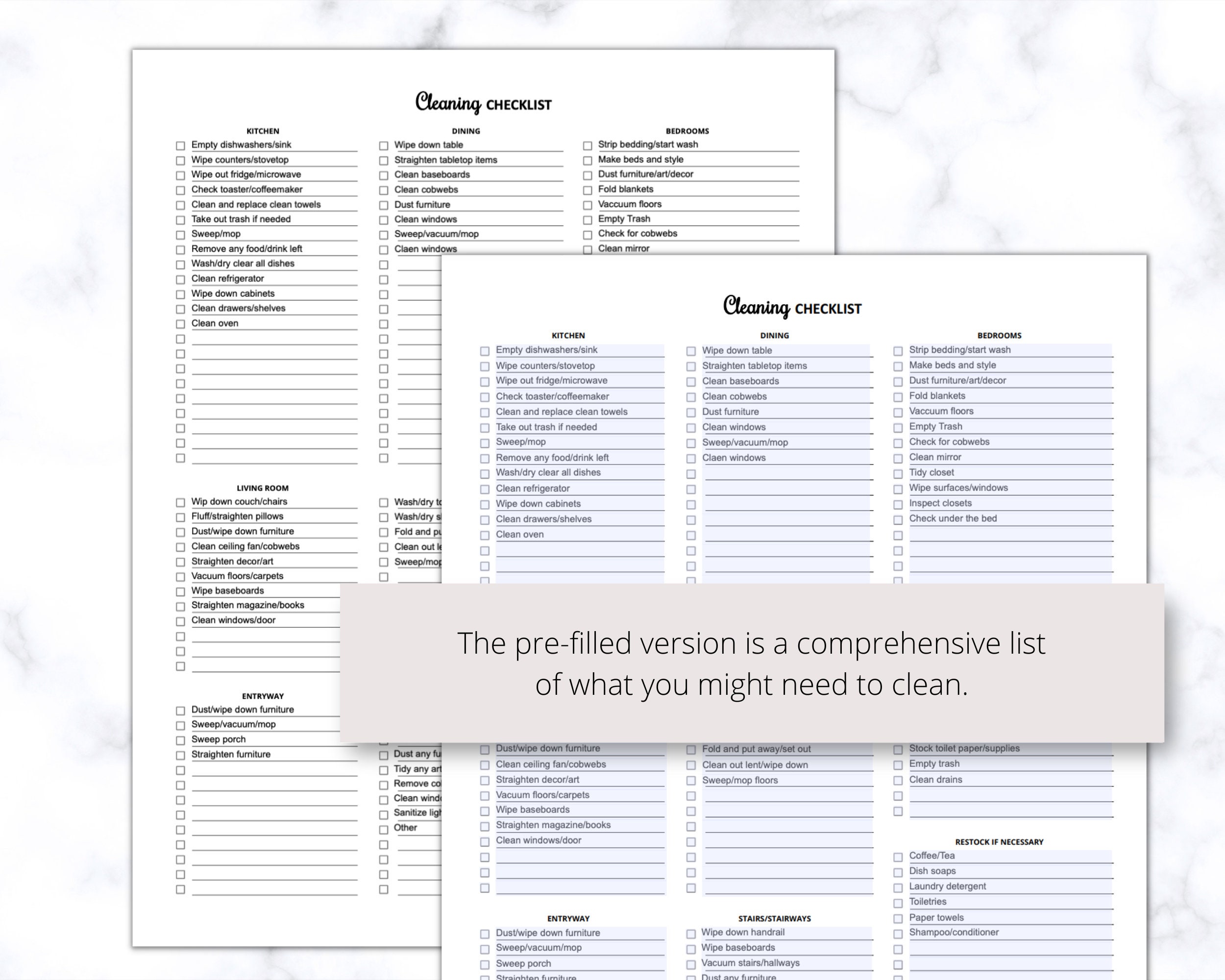 Master Cleaning Checklist Printable PDF Master Cleaning Checklist Printable PDF