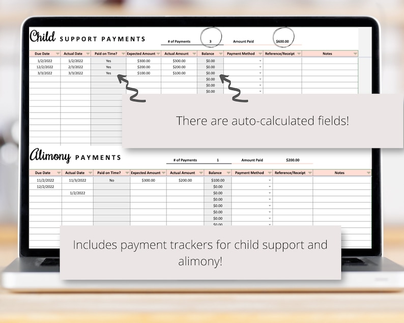 Co-parenting Planner Google Sheets Spreadsheet Child Custody - Etsy