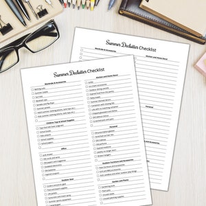 Summer Declutter Checklist Printable PDF, Summer Decluttering Guide ...