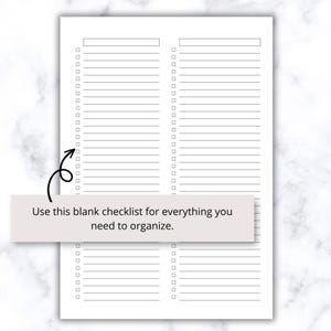 Blank Checklist Printable PDF A4, Blank to Do List PDF A4, Minimalist ...