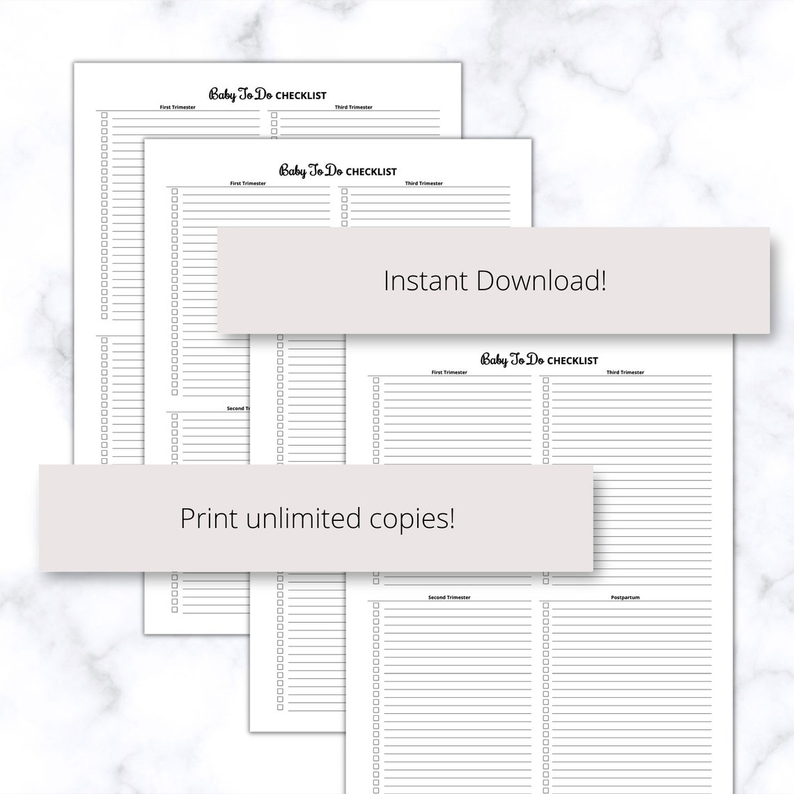 Baby to Do List Printable PDF, List of Things to Do Before Baby Arrives ...