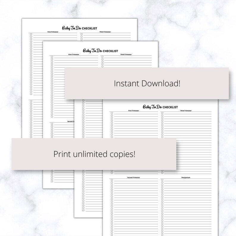 Baby to Do List Printable PDF, List of Things to Do Before Baby Arrives ...