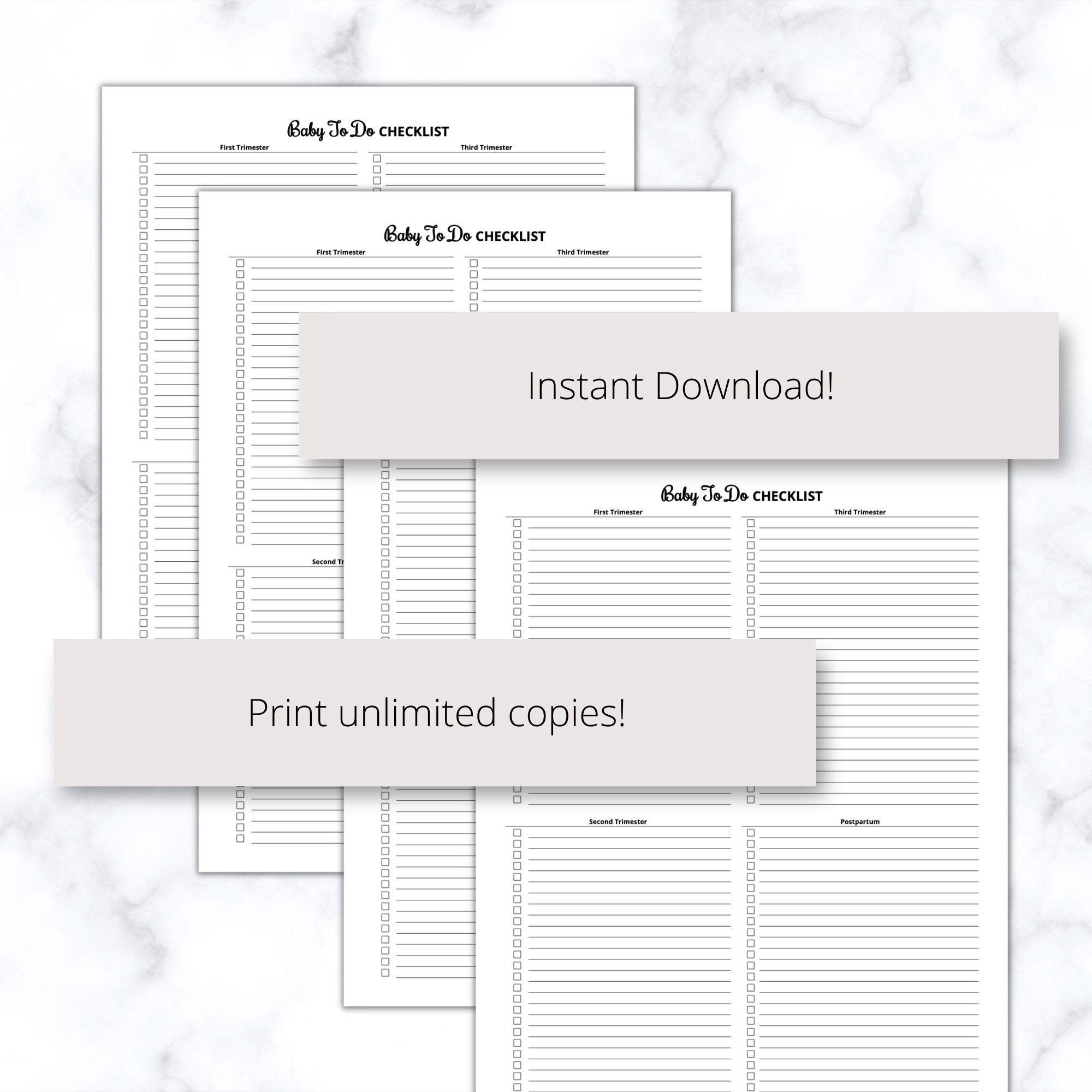 Baby to Do List Printable PDF, List of Things to Do Before Baby Arrives ...