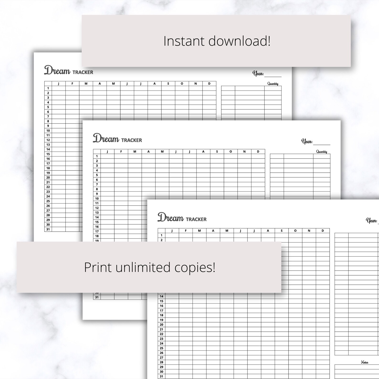Dream Tracker Printable PDF, Sleep Dream Tracker, Dream Analysis ...