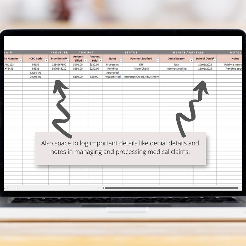 Medical Biller Tracker Excel Spreadsheet, Medical Expense Records ...