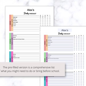 Kids Daily Checklist Printable PDF, Children's Daily Schedule, Daily ...