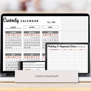 Co-parenting Calendar Excel Spreadsheet, Co Parenting Calendar, Child ...