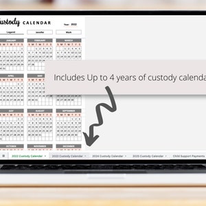 Co-parenting Planner Google Sheets Spreadsheet Child Custody - Etsy