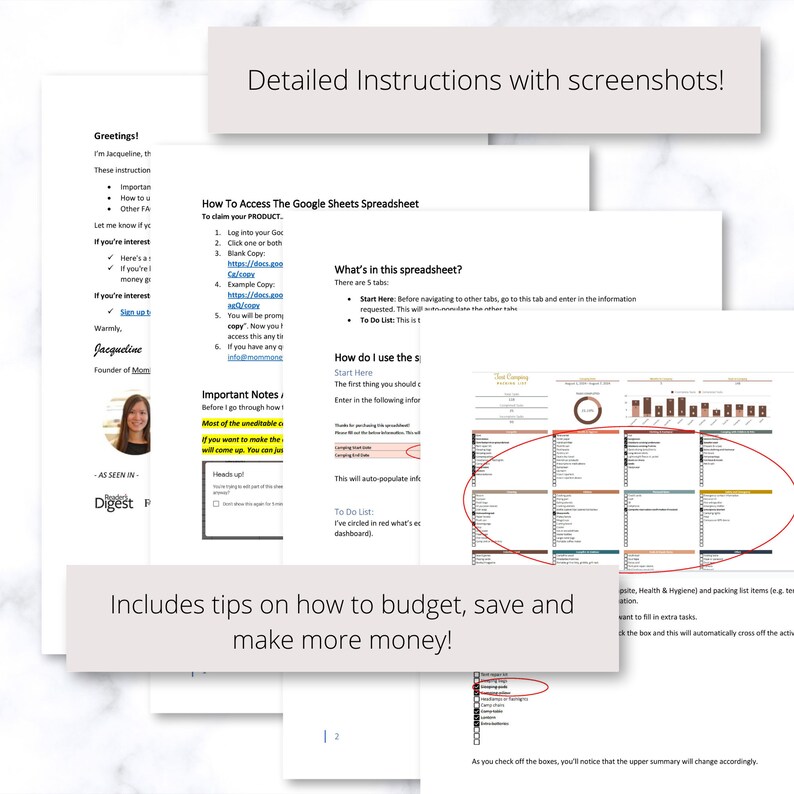Tent Camping Checklist Google Sheets Spreadsheet, Camping Packing List ...