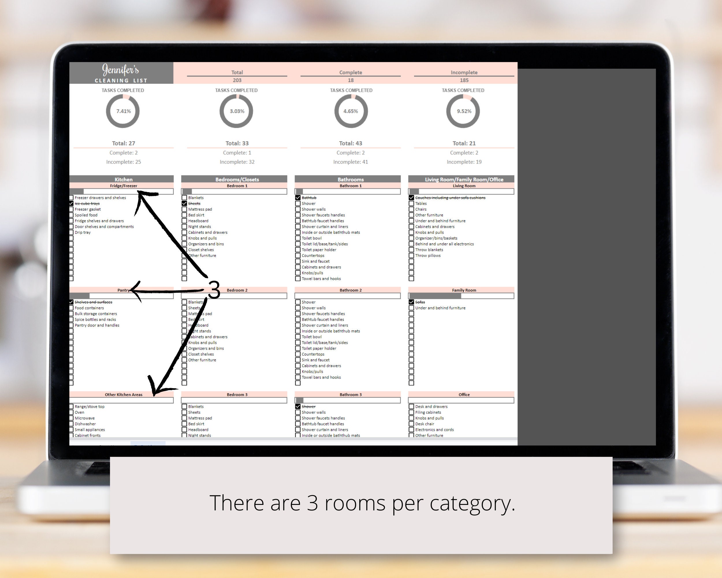 Cleaning Checklist Google Sheets Spreadsheet, Cleaning Guide Template ...